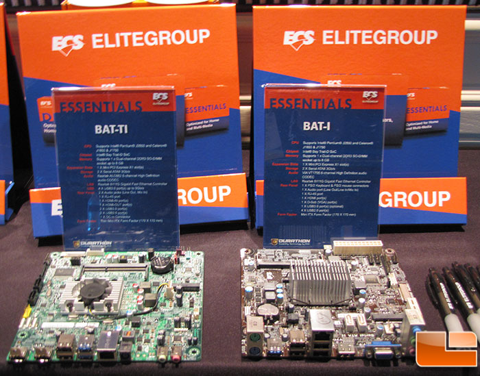 CES 2014 - ECS Displays Bay Trail Motherboards, and Mini Lake System ...