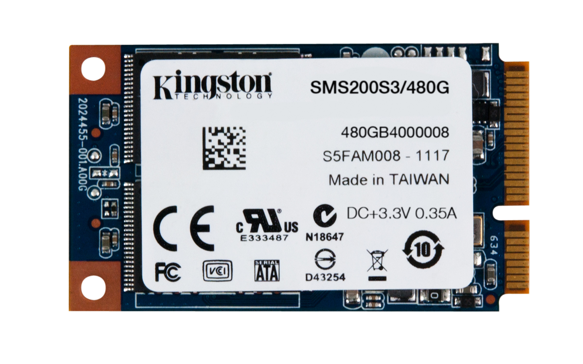 Kingston Announces 240GB and 480GB mSATA Drives - SSDNow mS200 mSATA ...