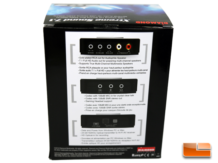 Diamond Xtreme Sound 7.1 XS71HDU USB Sound Card Review - Legit Reviews