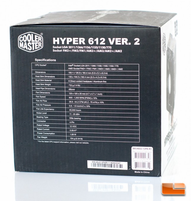 Cooler Master Hyper 612 Version 2 CPU Cooler Review