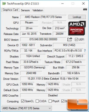 MSI Radeon R7 370 Gaming 2GB Video Card Review - Page 2 of 12 - Legit ...