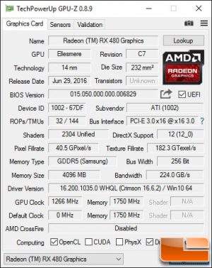 AMD Radeon RX 480 4GB versus Radeon RX 480 8GB - Legit Reviews