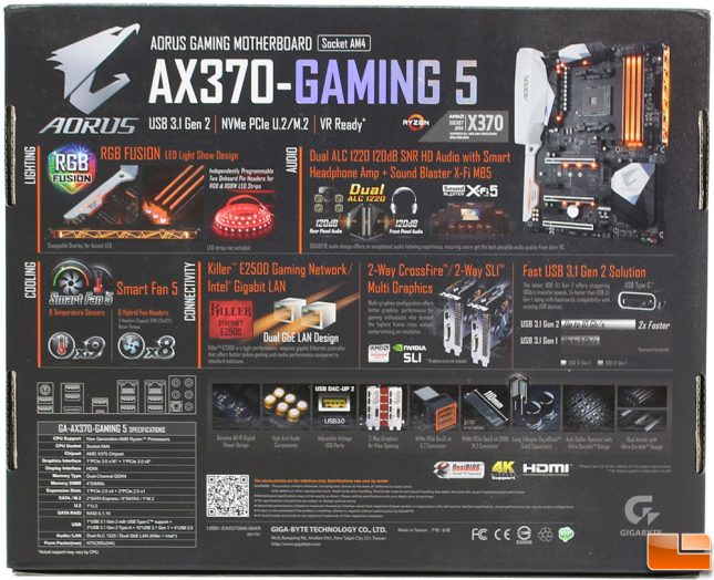 Gigabyte Aorus AX370-Gaming 5 Motherboard Review - Legit Reviews