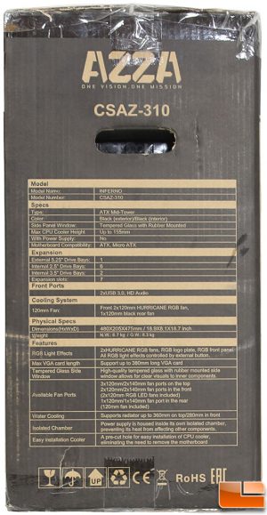 Azza Inferno 310 Mid Tower Case Review - Legit Reviews