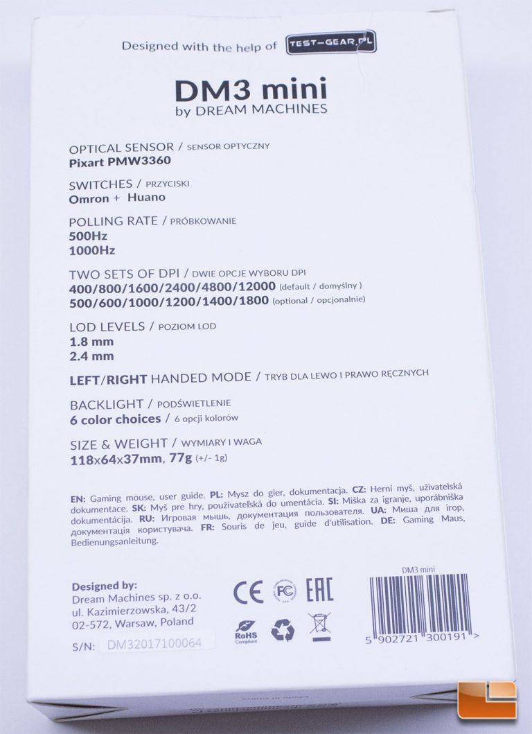 Dream Machines DM3 Mini Ambidextrous Gaming Mouse Review - Legit Reviews